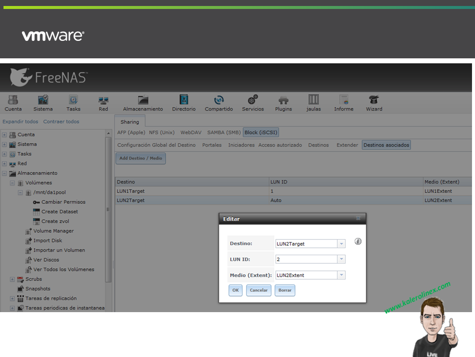 ¿Cómo asignar los «LUN ID» en Freenas? | Informática Educativa y ...